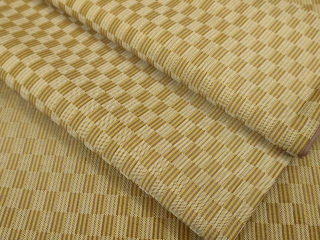平和屋本店□極上 山下八百子 本場黄八丈 紬 市松綾織 逸品 平和屋本店□極上 山下八百子 本場黄八丈 紬 市松綾織 逸品