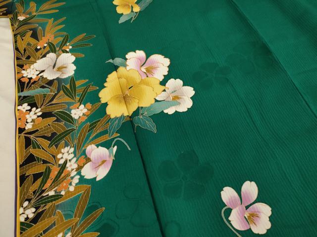 平和屋着物□豪華振袖 駒刺繍 草花文 暈し染め 金彩 十二単風 平和屋着物□豪華振袖 駒刺繍 草花文 暈し染め 金彩 十二単風