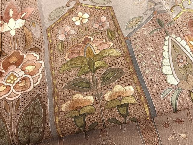 平和屋着物○訪問着 スワトウ刺繍 翠山刺繍 吉祥花文 暈し染め 平和屋着物○訪問着 スワトウ刺繍 翠山刺繍 吉祥花文 暈し染め