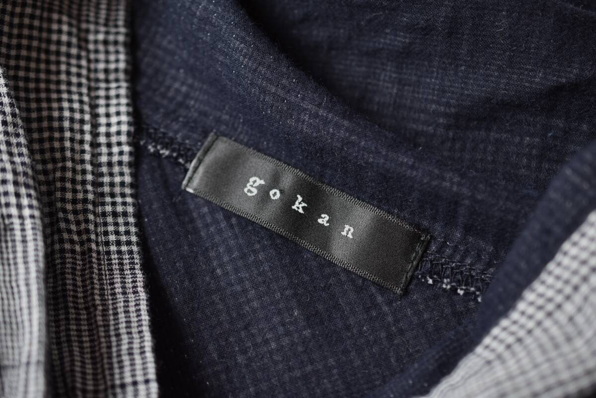 Yahoo!オークション - gokan 五感 グレンチェック柄ブラウスチュニック...