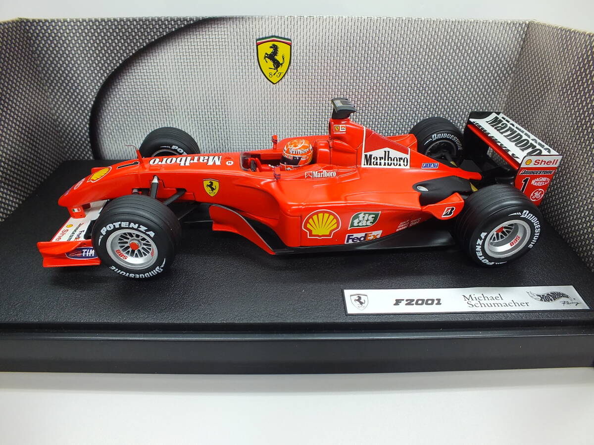 Yahoo!オークション - 1/18 ホットウィール フェラーリ F2001 ＃1 M・...