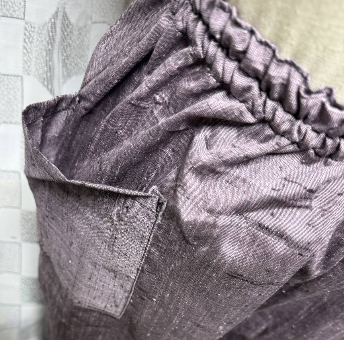 Yahoo!オークション - CYACO 着物リメイク 紬 の裾ゴム シャーリング ...