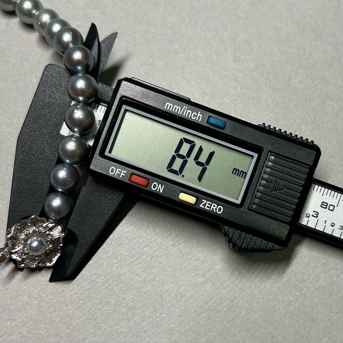 Yahoo!オークション - アコヤ真珠 パール ネックレス SILVER刻印 約8.4...