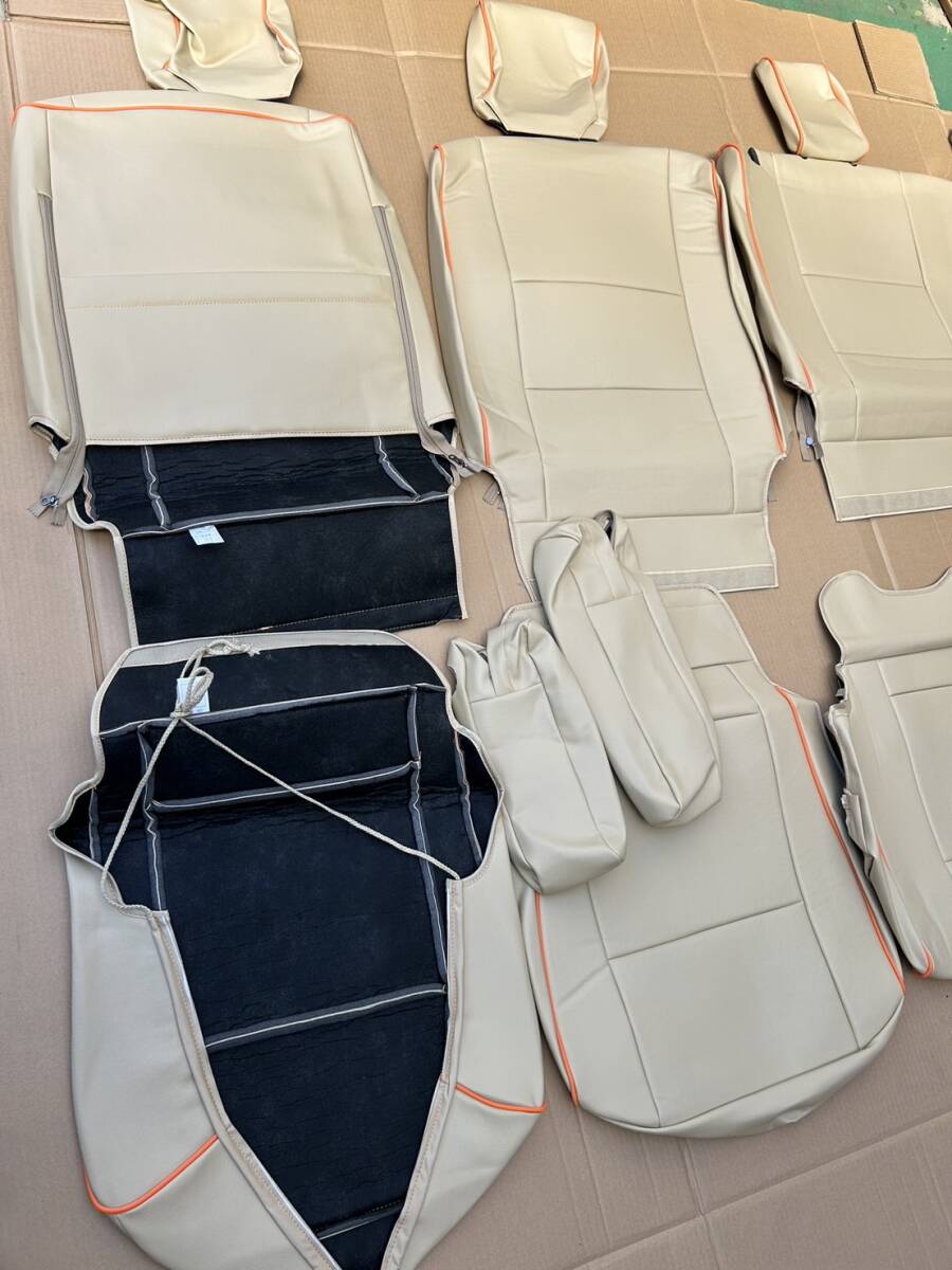 Yahoo!オークション - U518/未使用 PVCレザー ホワイト シートカバー 1...