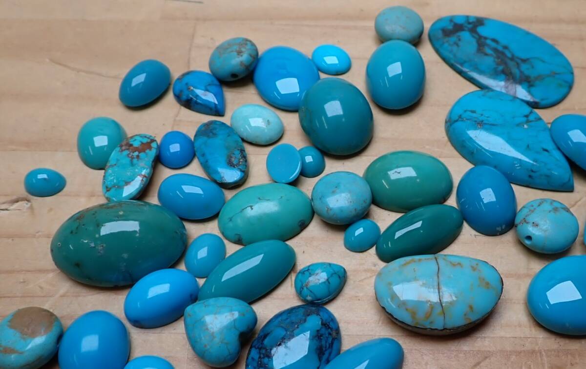 Yahoo!オークション - 1 トルコ石 ルース まとめ 約81g