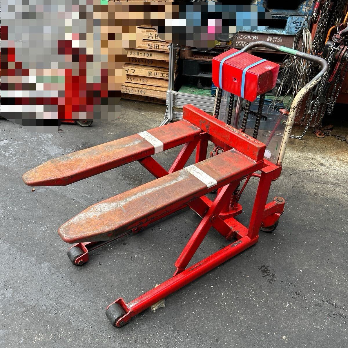 Yahoo!オークション - くT194 ビシャモン ハンドフォークリフト スクー...