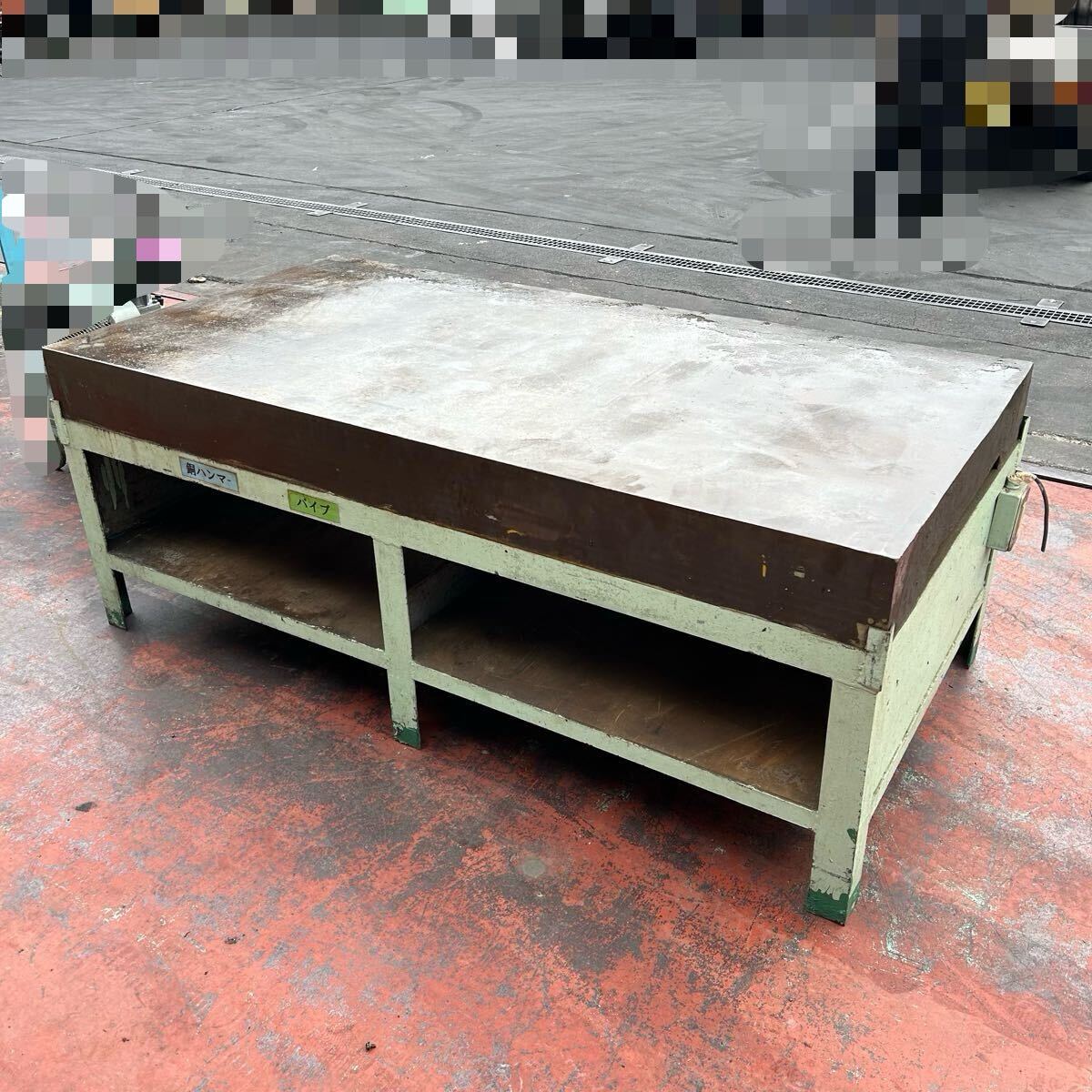 Yahoo!オークション - くT235 鉄定盤 作業台 定盤本体は約90.3×180cm