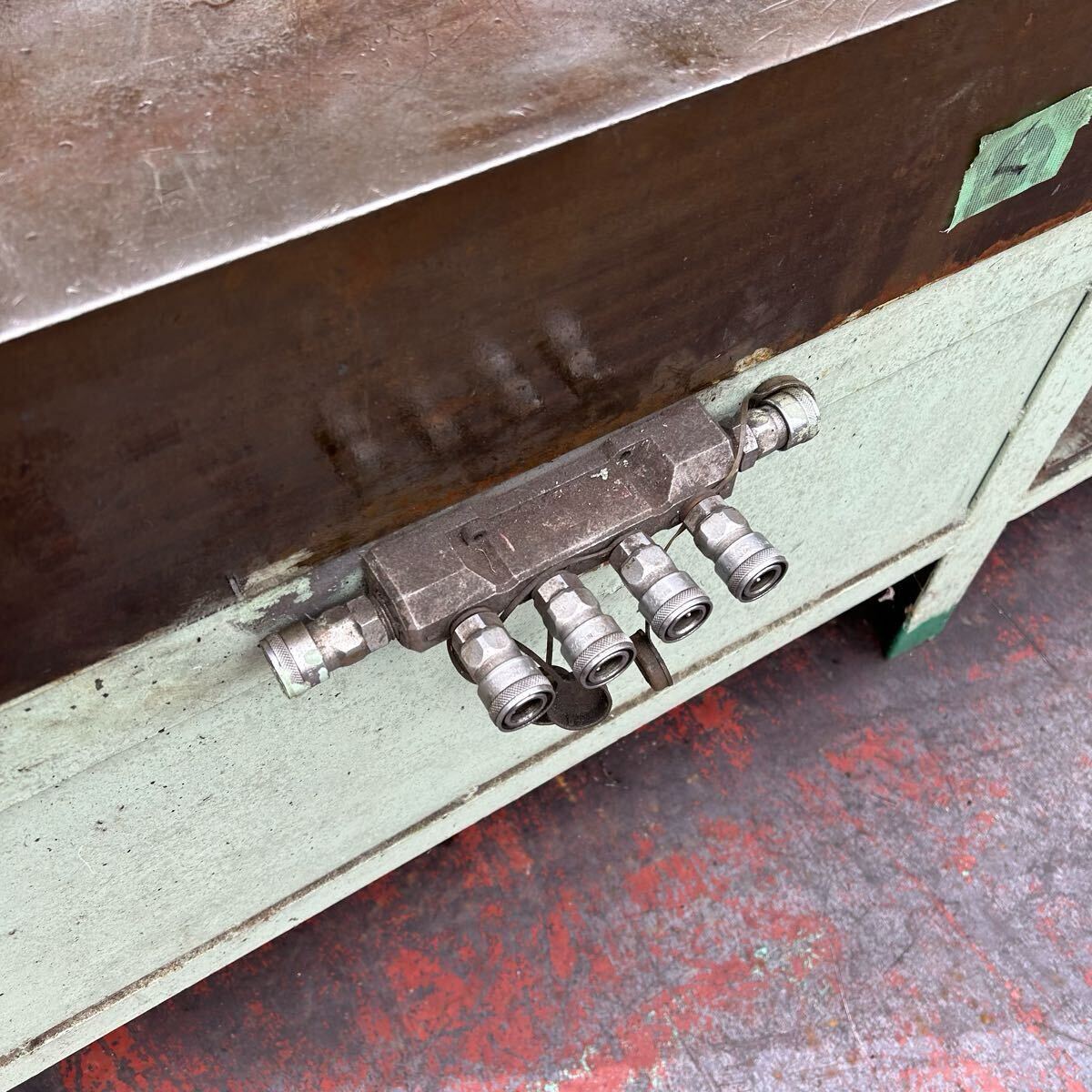 Yahoo!オークション - くT235 鉄定盤 作業台 定盤本体は約90.3×180cm