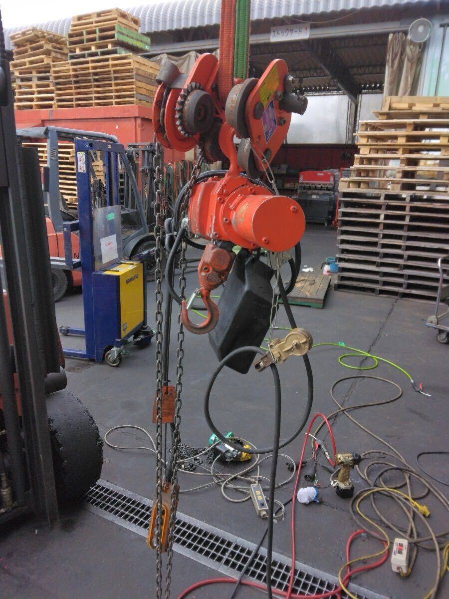 Yahoo!オークション - u602 ELEPHANT 象印 小型電気チェーンブロック ...