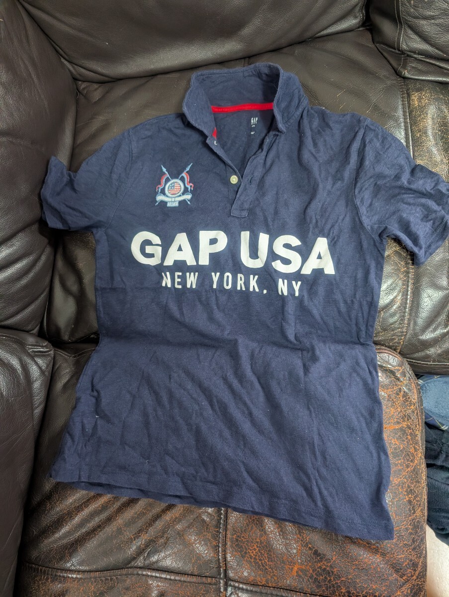 Yahoo!オークション - 美品 GAP ロゴ&刺繍 ポロシャツ サイズ160.xxl