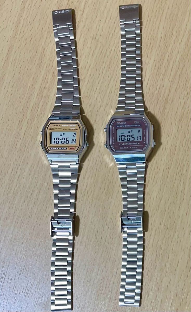 Yahoo!オークション - CASIO 腕時計 A168 A158W 2点まとめ 可動品 激...