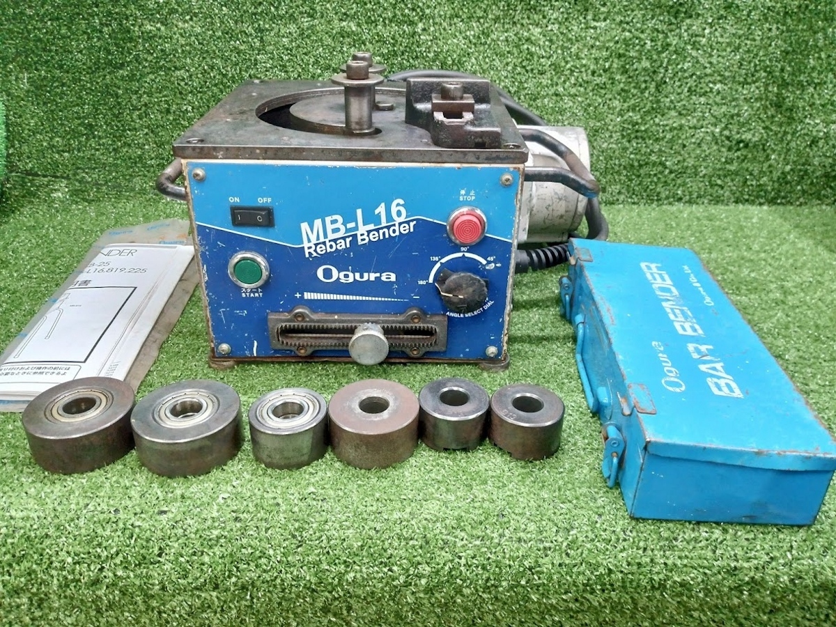 Yahoo!オークション - 中古 Ogura オグラ 可搬用鉄筋曲げ機 MB-L16 鉄...