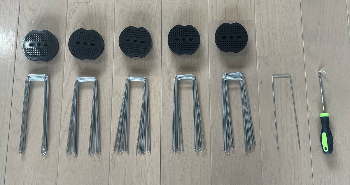 Yahoo!オークション - 新品5466 防草シート抑えピン＆留め 人口芝やマ...