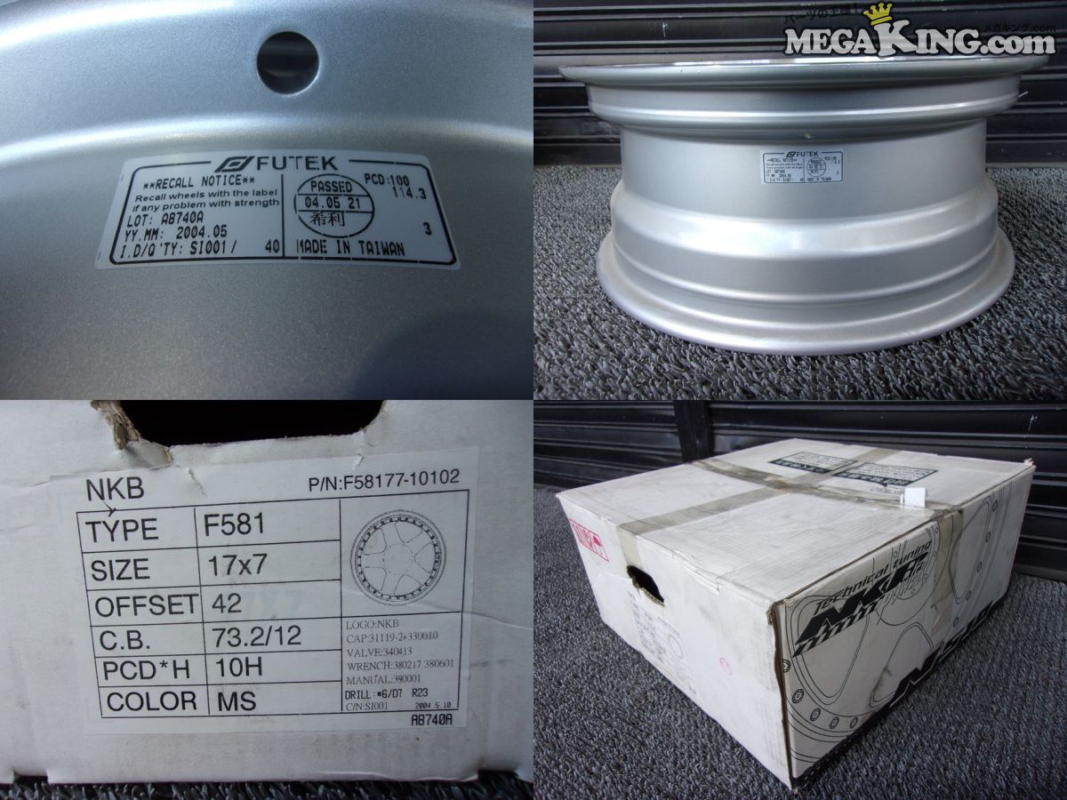 Yahoo!オークション - 未使用 SEIKEN NKB F581 17インチホイール 7J+4...