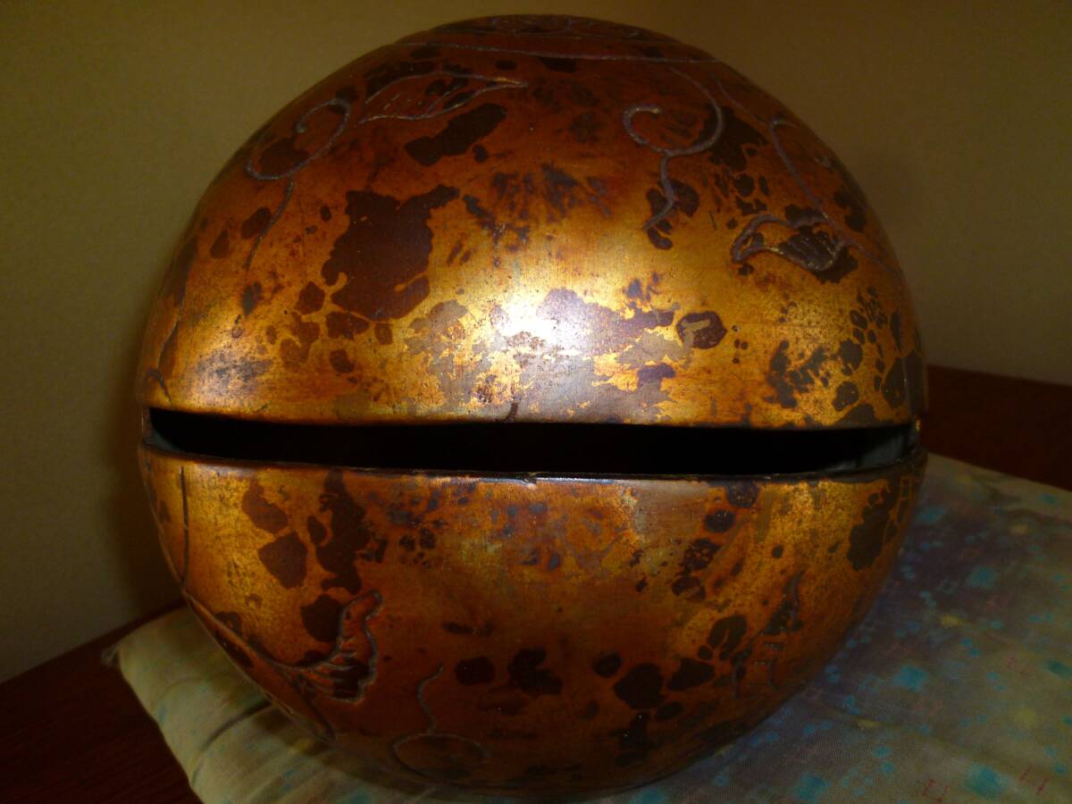 【樂淘letao】日本代購代標第一品牌－【銅製】大鈴 東照宮 三つ葉葵紋 高さ約24cm 約3.3kg 徳川家家紋 元禄元年 寺院 仏閣 神具 仏教美術 鈴 号鐘 ベル 鐘