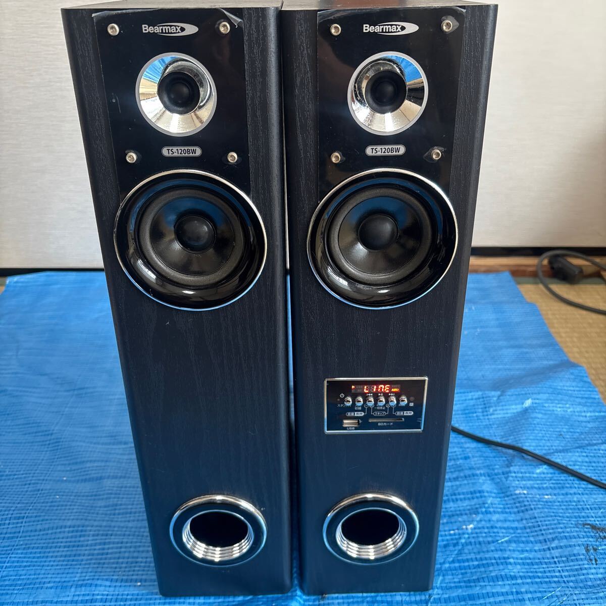 Yahoo!オークション - TS-120BW クマザキエイム アンプ内蔵タワースピ...