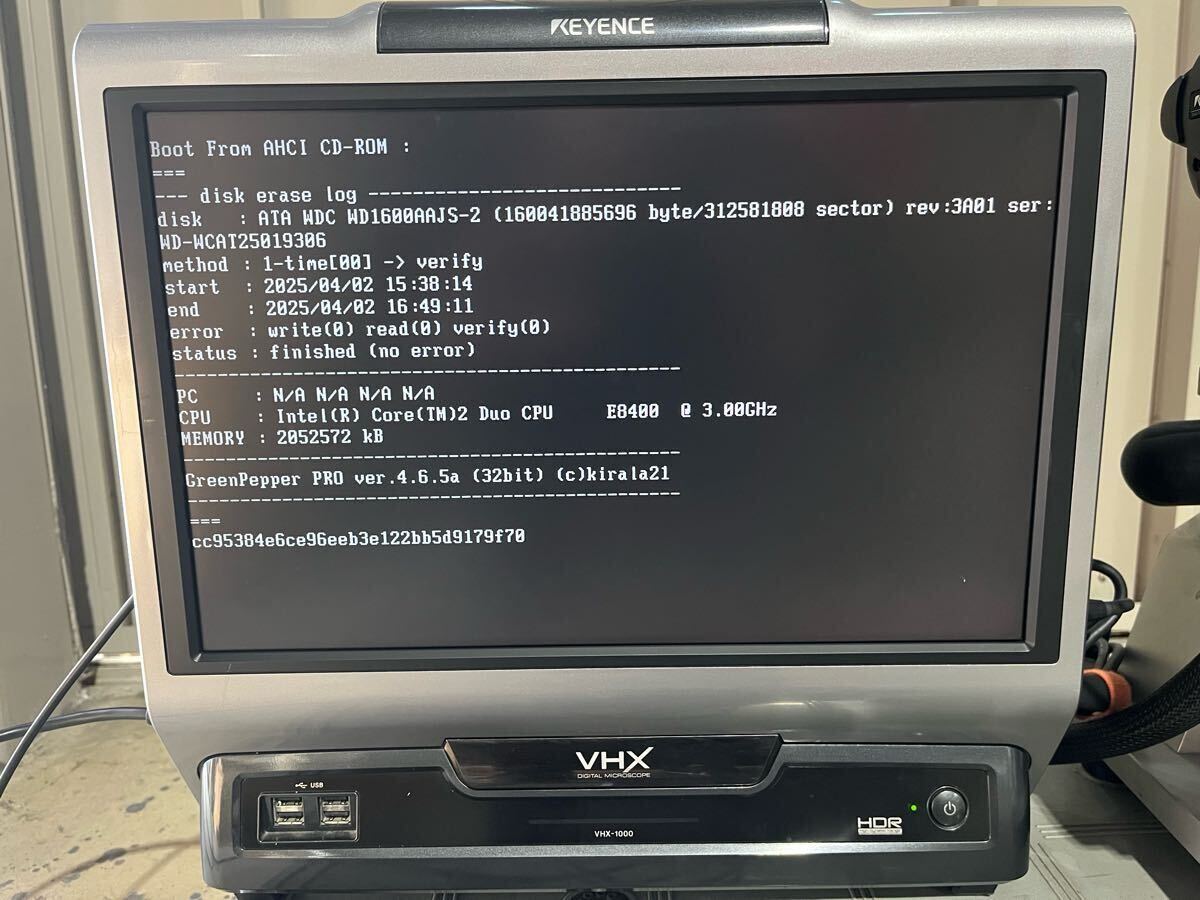 Yahoo!オークション - KEYENCE デジタルマイクロスコープ VHX-1000 フ...