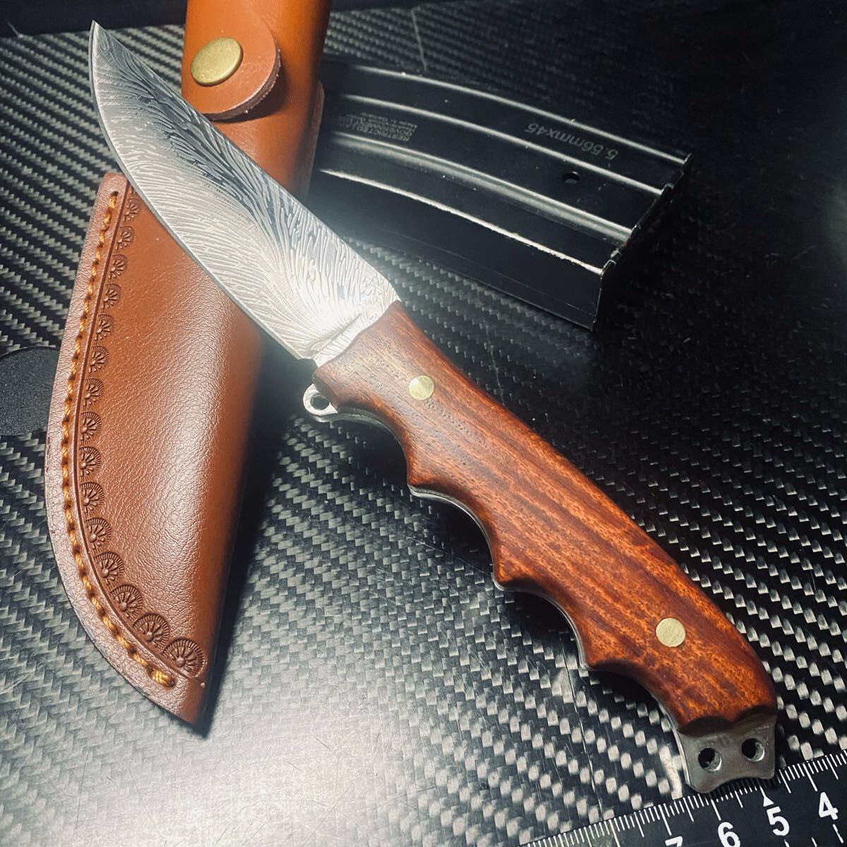 Yahoo!オークション - 200g サバイバルナイフ アウトドアナイフ キャン...