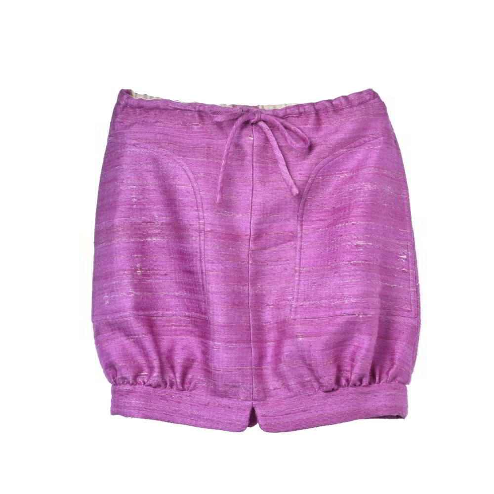 Yahoo!オークション - FENDI シルク混 スカート 38 パープル フェンデ...