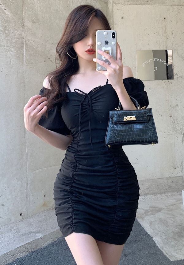 Yahoo!オークション - 3564 ドレープ ボディコン キュート ワンピース ...