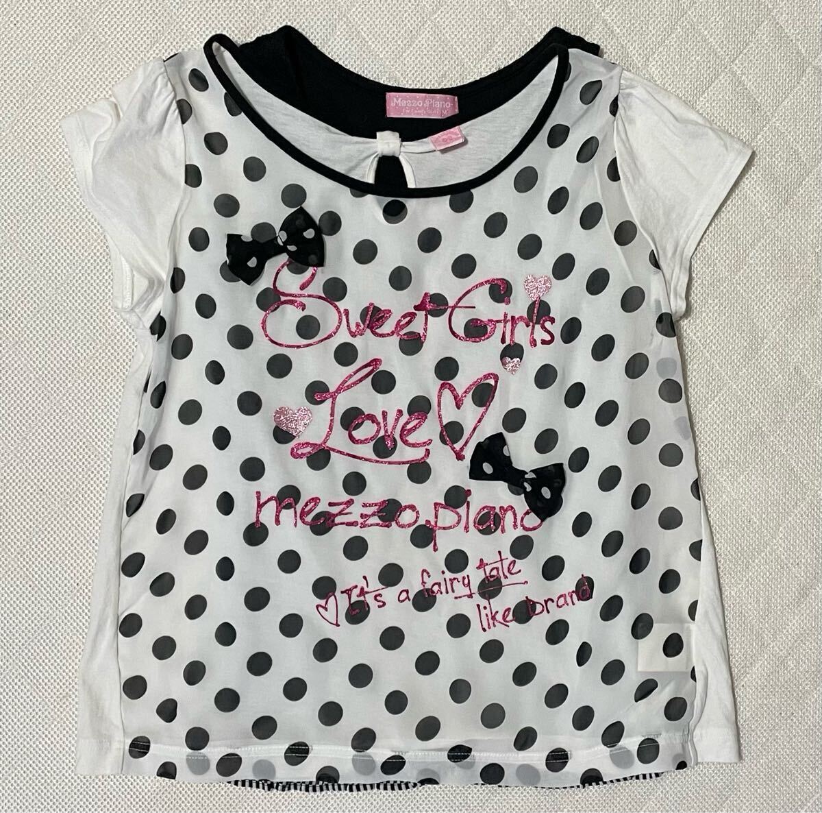 Yahoo!オークション - メゾピアノM150タンクトップ&L160半袖Tシャツ重...