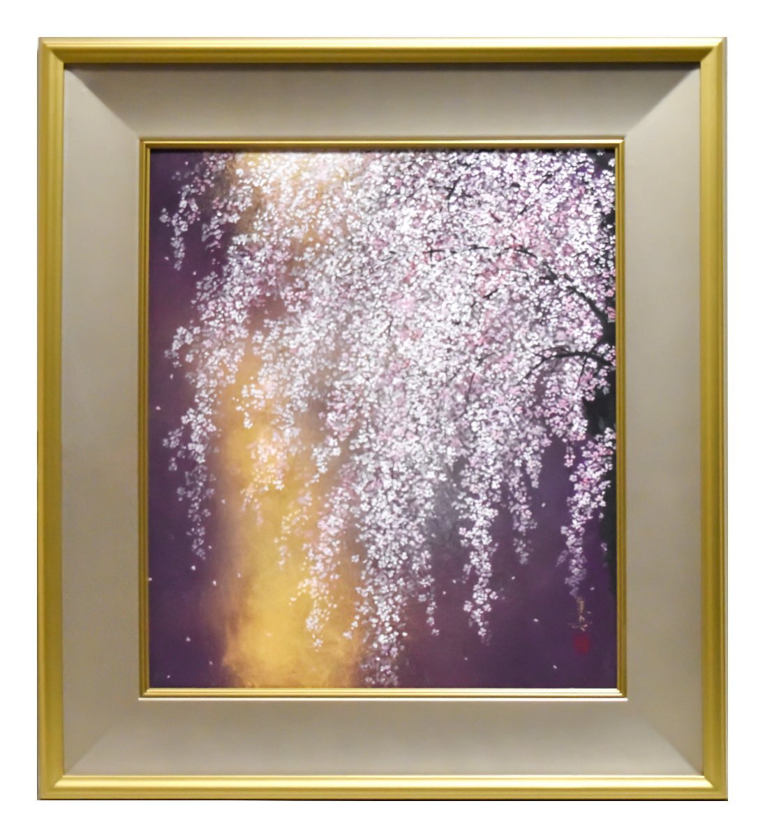 祥【真作】木村圭吾「桜(仮題)」日本画10号 サイン有 京都出身 祥【真作】木村圭吾「桜(仮題)」日本画10号 サイン有 京都出身