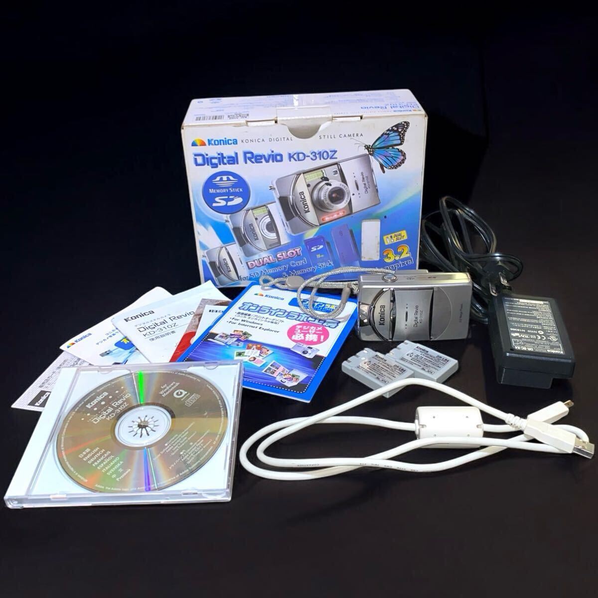 Yahoo!オークション - 管 S128 動作確認済み Konica コニカ デジタルカ...