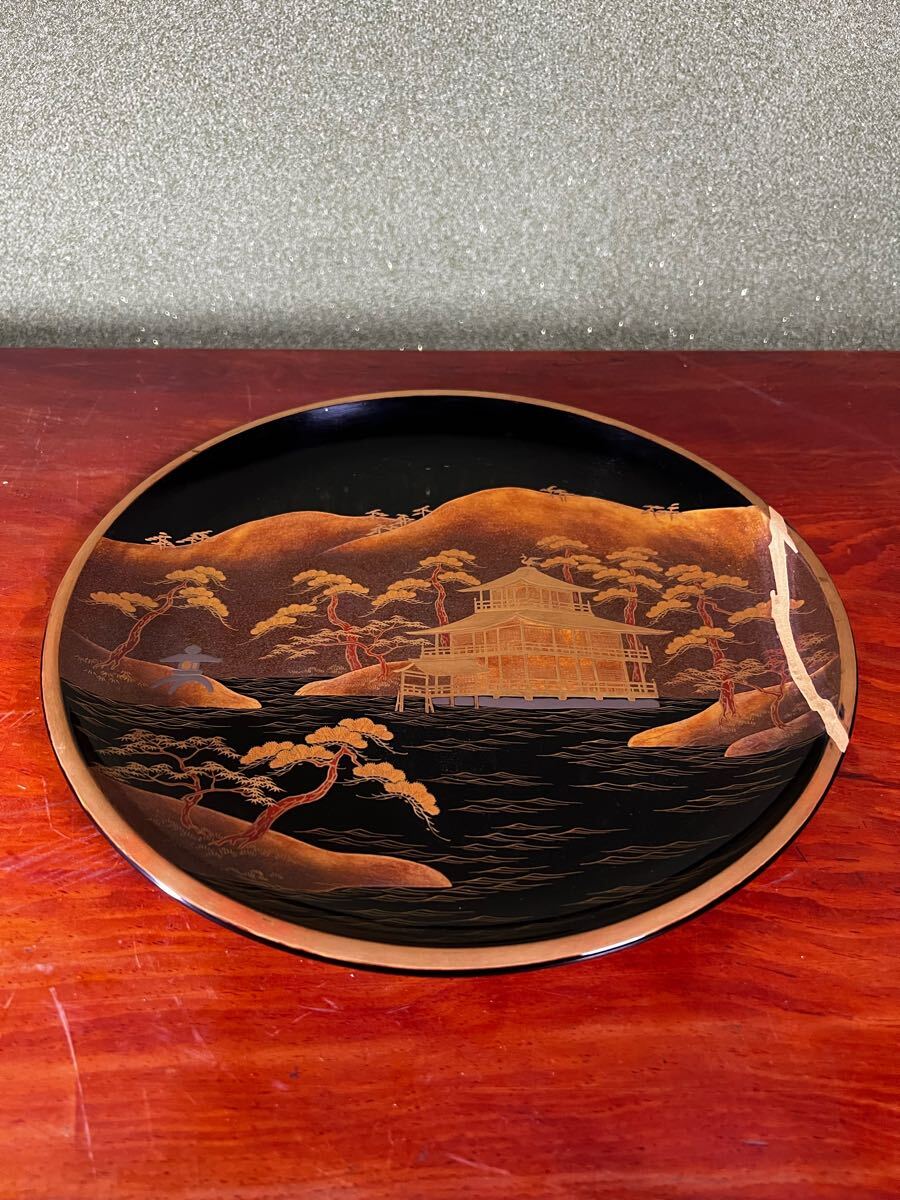 Yahoo!オークション - 管A81 豪華蒔絵 輪島塗 丸盆 茶道具