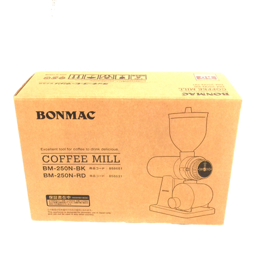 Yahoo!オークション - BONMAC ボンマック コーヒーミルBM-250N 通電確...