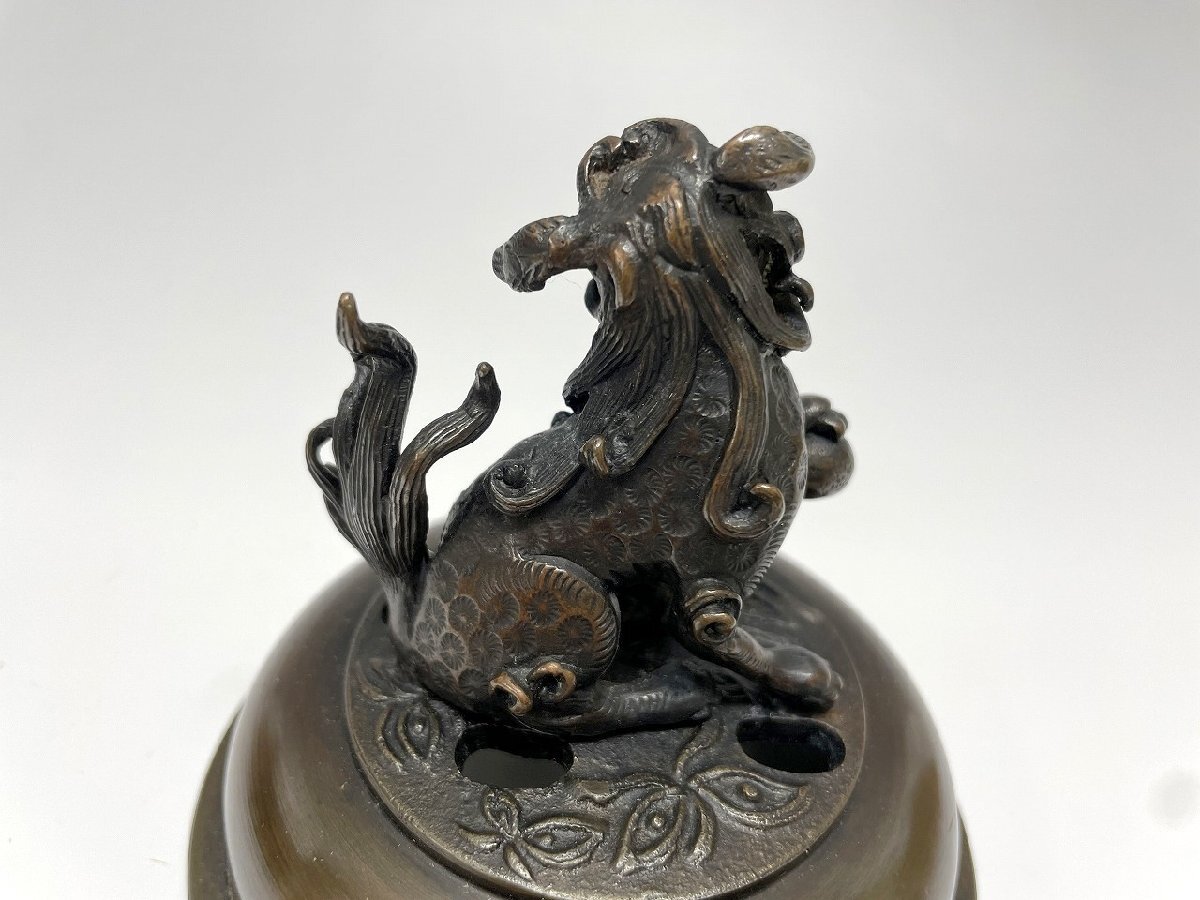 極美品 高岡銅器 瑞峰作 青銅製 香炉 唐子 三足 三脚 銅製 鋳銅 極美品 高岡銅器 瑞峰作 青銅製 香炉 唐子 三足 三脚 銅製 鋳銅