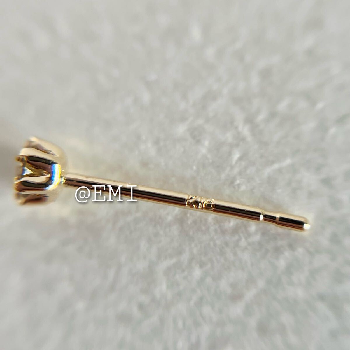 Yahoo!オークション - K18 18金イエローゴールド 天然ダイヤモンド0.08...