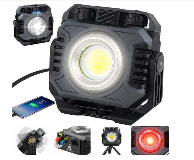 Yahoo!オークション - LED投光器 充電式 作業灯 アウトドア COBライト ...