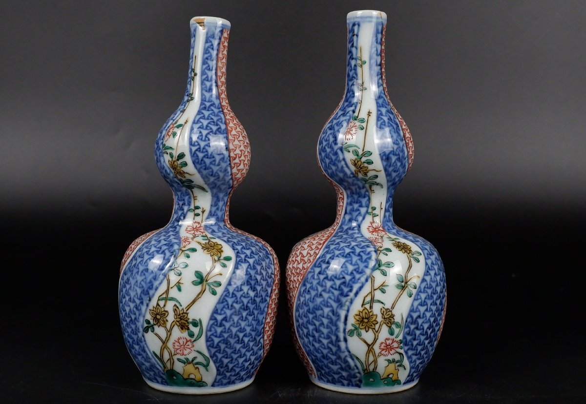 Yahoo!オークション - 【MKA】九谷名工 須田菁華 古九谷瓢形捻文徳利一...