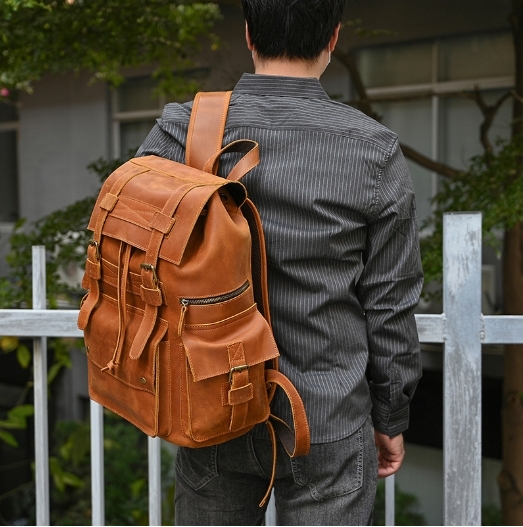 Yahoo!オークション - メンズ 本革 16インチPC対応 A4 レザー 大容量 ...