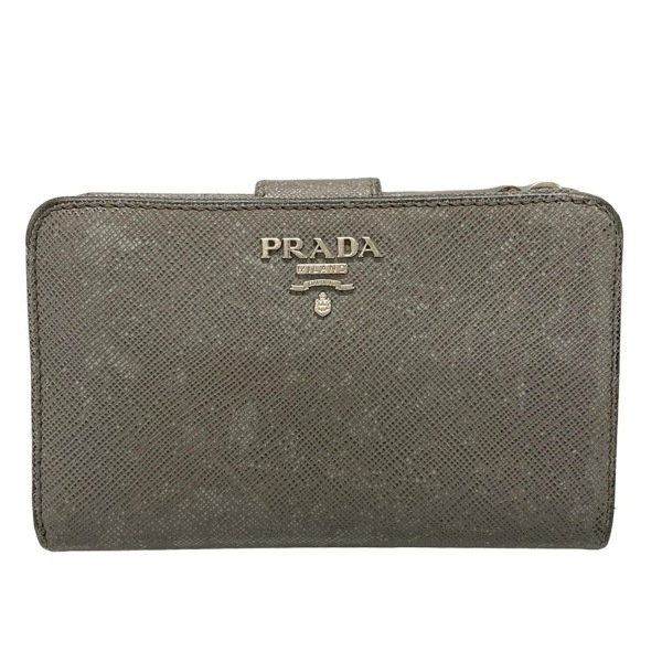 Yahoo!オークション - プラダ PRADA 2つ折り財布 1ML225 - レザー ダー...