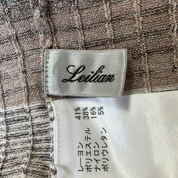 Yahoo!オークション - レリアン Leilian アンサンブル - ベージュ×カ...