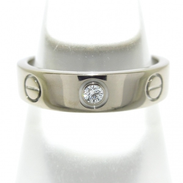 磨き済み□カルティエ Cartier リング 47 ミニラブ K18WG 磨き済み□カルティエ Cartier リング 47 ミニラブ K18WG