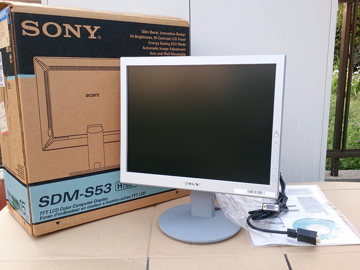 Yahoo!オークション - SONY SDM-S53(H) 15型TFT液晶ディスプレイ 中古...