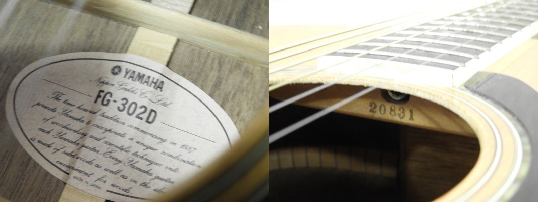 Yahoo!オークション - 【D】YAMAHA FG-302D アコースティックギター