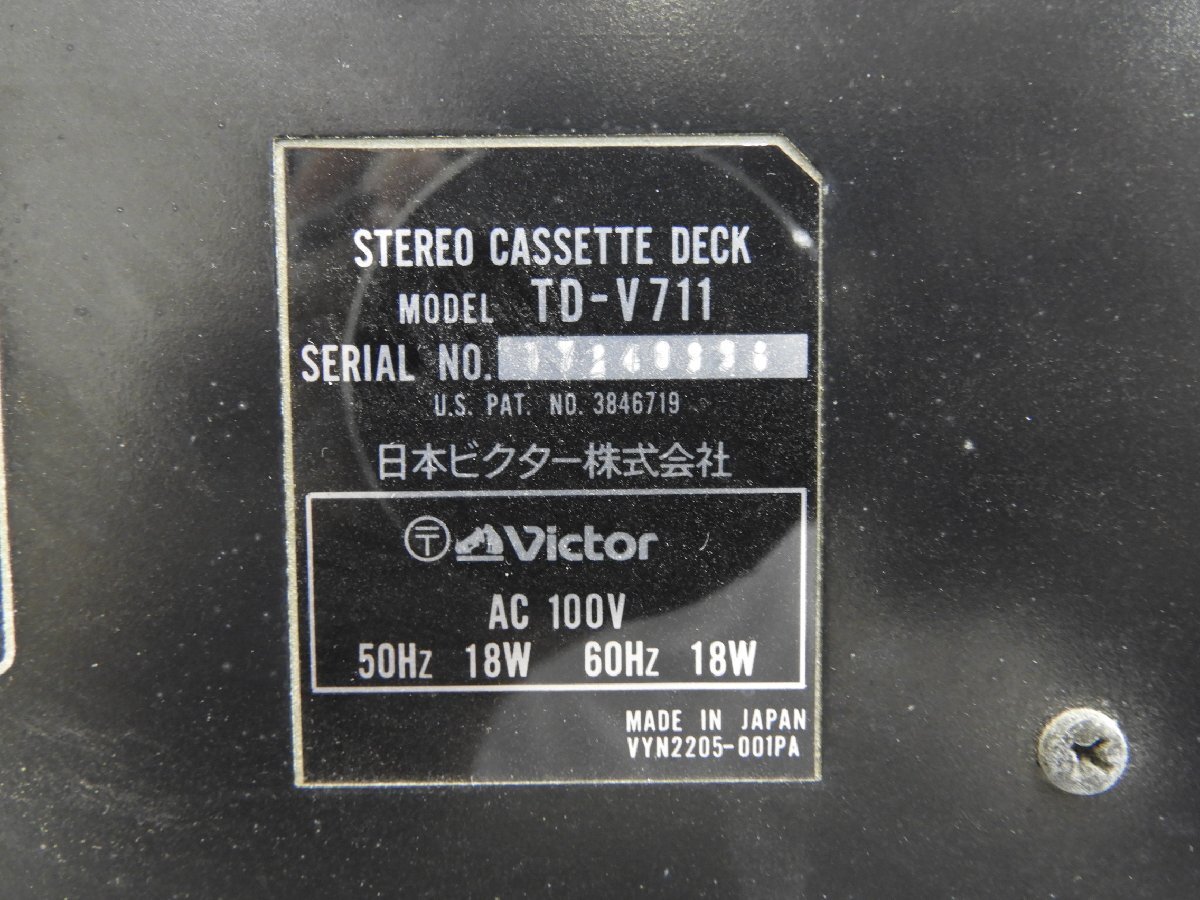 Yahoo!オークション - 【C】Victor TD-V711 カセットデッキ ビクター 3...