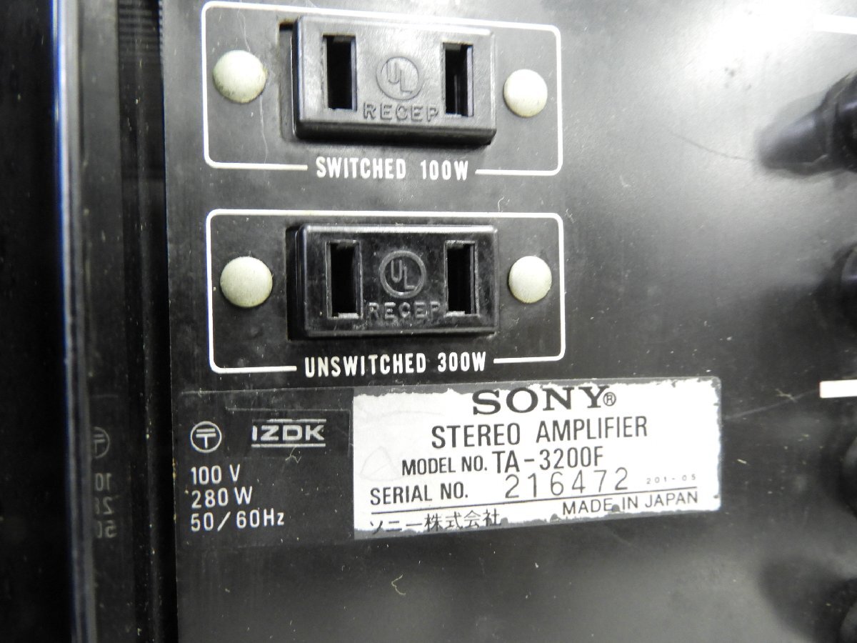 Yahoo!オークション - 【D】SONY TA-3200F ステレオパワーアンプ ソニ...