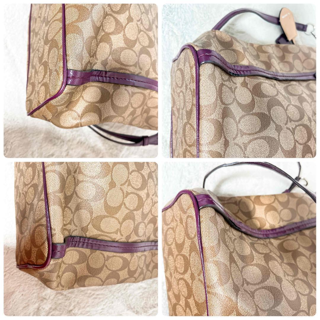 美品COACHコーチショルダーバッグトートバッグブラウン茶 美品COACHコーチショルダーバッグトートバッグブラウン茶