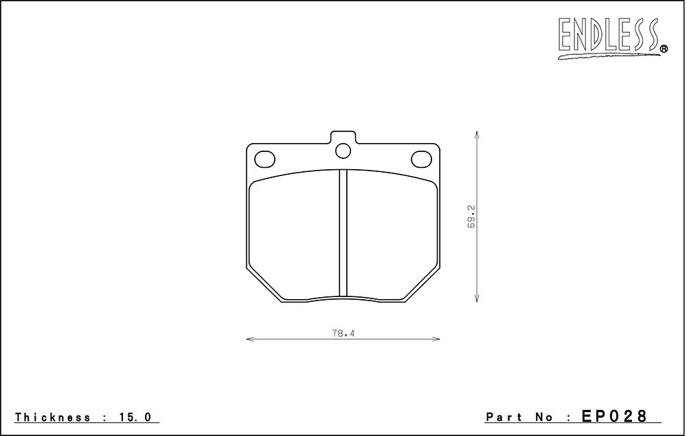 ENDLESS エンドレス ブレーキパッド MX72プラス フロント用 スカイライン PC211 KPC211 S53.10 S56.7 Ti E S EP028MXPL(ブレーキパッド ...
