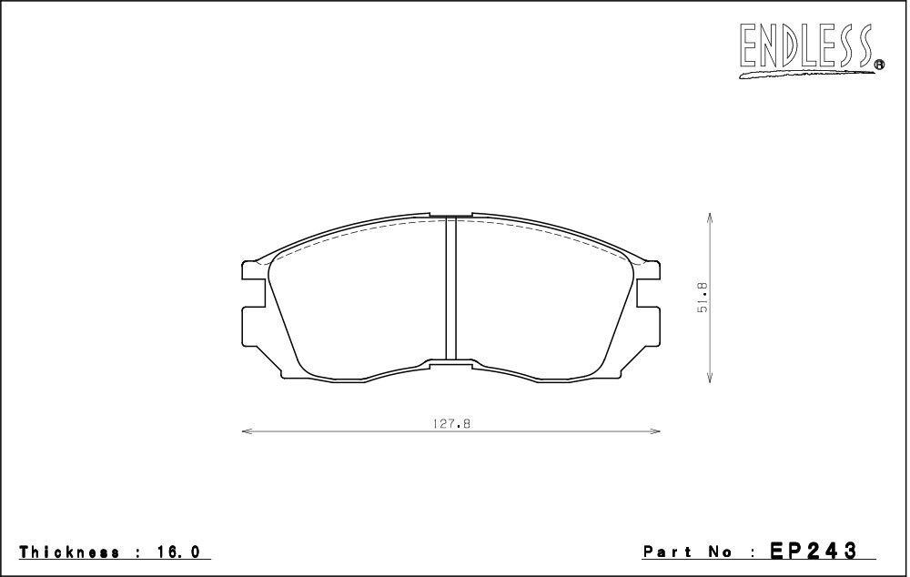 ENDLESS エンドレス ブレーキパッド CC-Rg フロント用 レグナム EA1W EA5W H8.8 H10.8 FF EP243CRG2(ブレーキパッド)｜売買されたオークション情報 ...