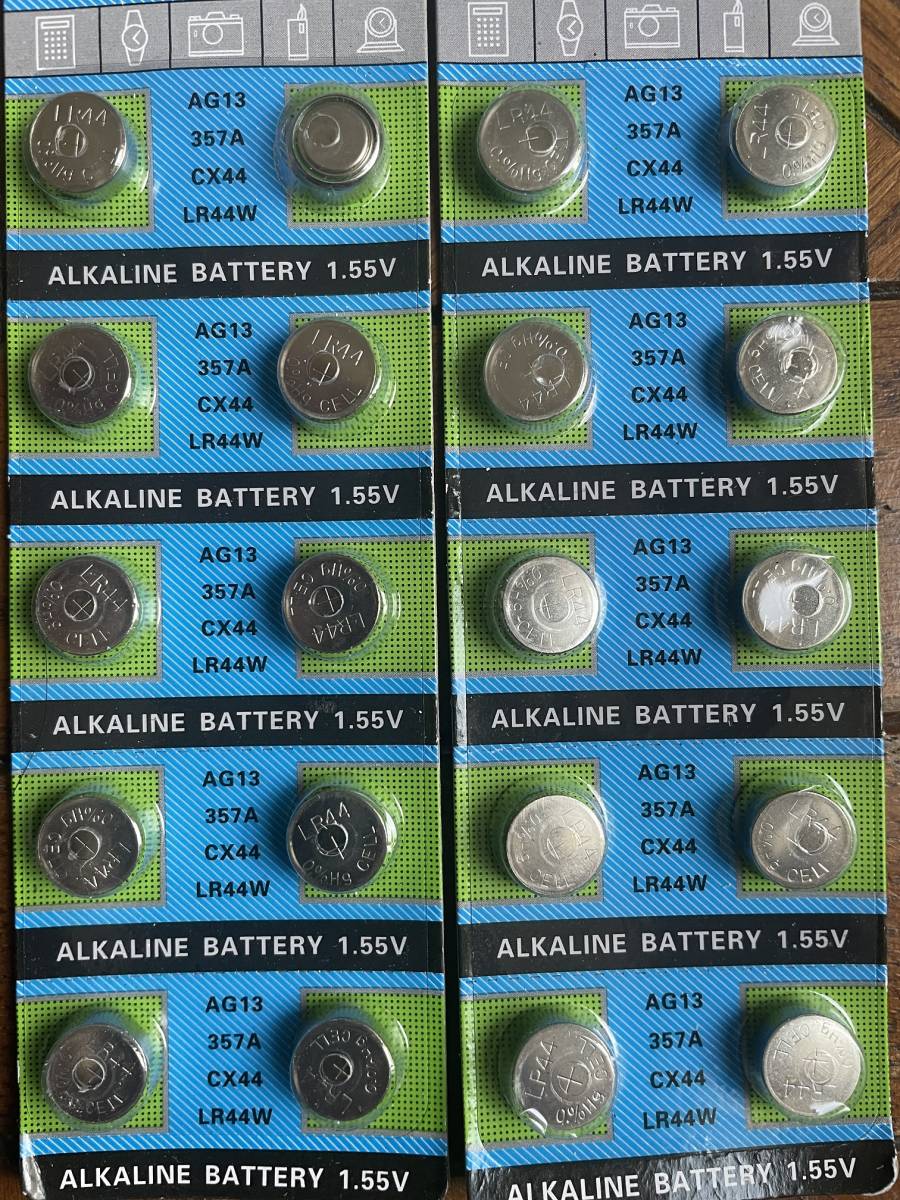 Yahoo!オークション - 新品 ボタン電池 アルカリバッテリー LR44(AG13/...