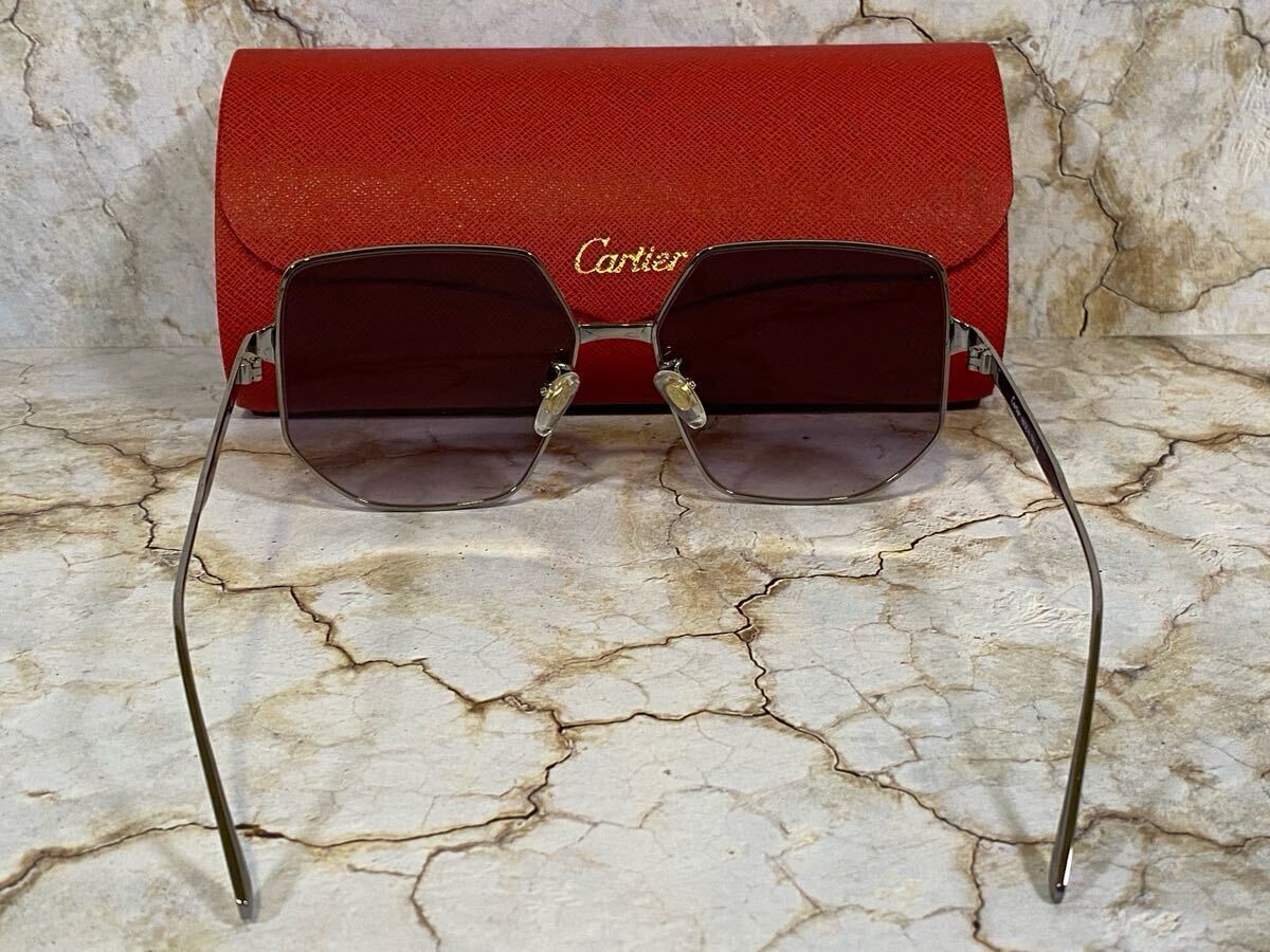 Yahoo!オークション - Cartier サントスドゥ カルティエサングラス CT0...