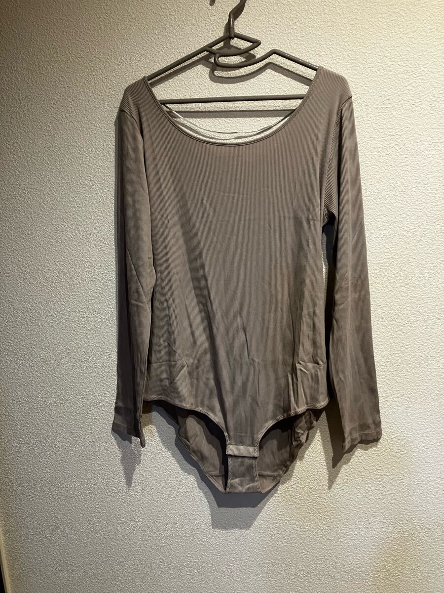 Yahoo!オークション - GU ボディスーツ長袖 グレー 3XL