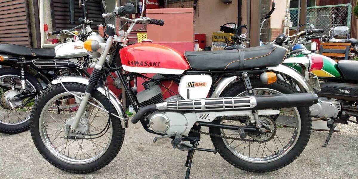 Yahoo!オークション - カワサキ 90SSS 2スト 69年 実働 オリジナル 超...