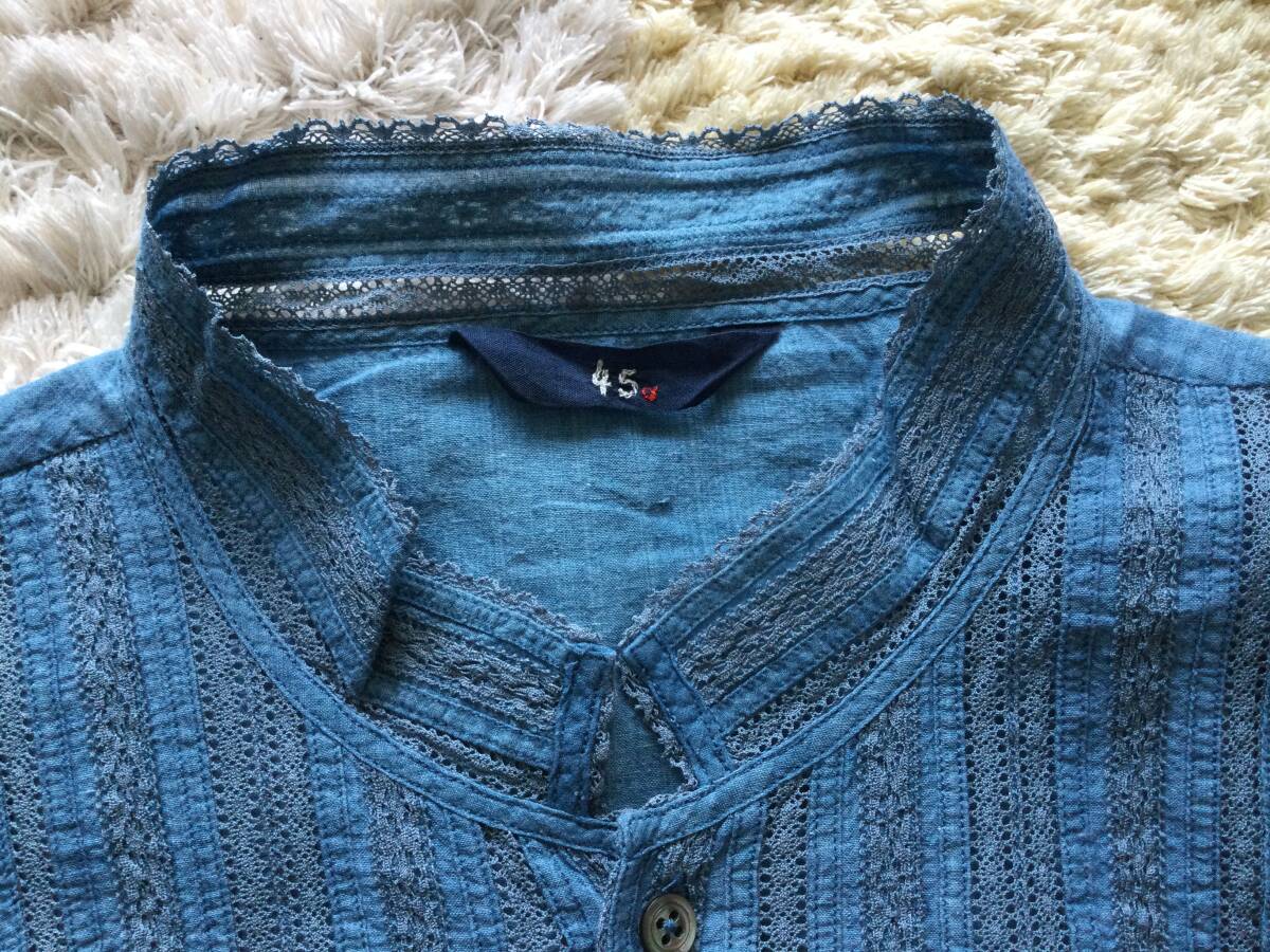 Yahoo!オークション - 45R 藍カディレースブラウス サイズ3 45rpm