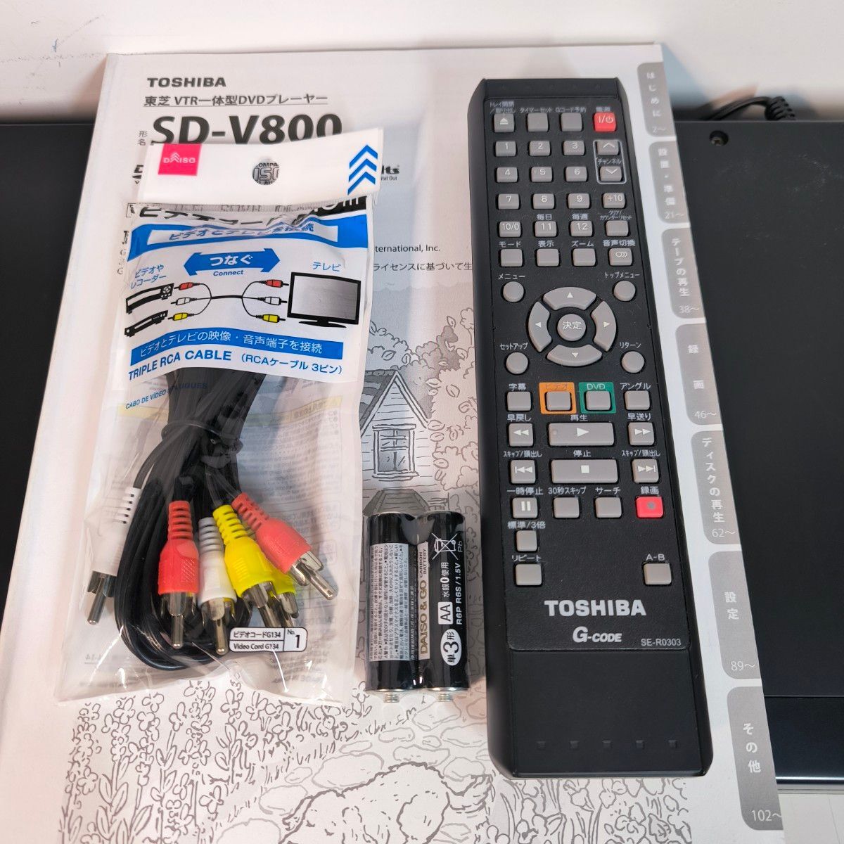 Yahoo!オークション - TOSHIBA SD-V800 ビデオ一体型DVDプレーヤー 分...